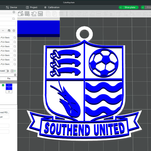 🗝️ National League Southend United keychain badge color printable and ...