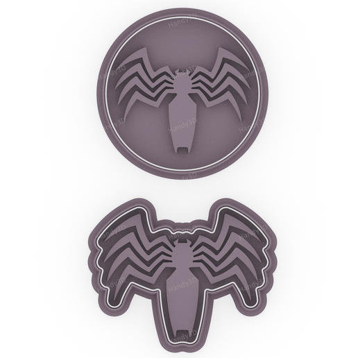 🍪 Venom Logos Cookie Cutter & Stamp・ STL File for 3D printing・Cults