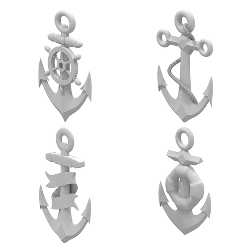 3D file Set of Anchors ⚓ ・Model to download and 3D print・Cults
