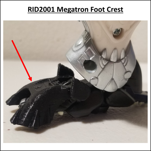 STL file Transformers RID Megatron / Galvatron / Gigatron Foot Crest 🤖 ...