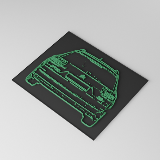 🚗 Citroen Silhouette Outline Wall Art 3D Picture Frame Pack 3・ STL File ...