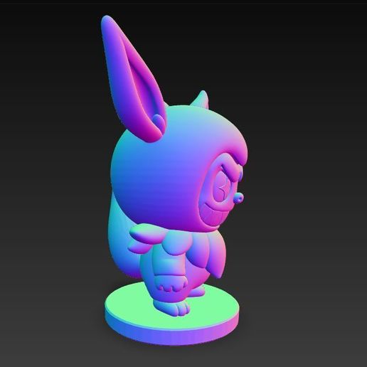 🐉 labubu pokemon eevee・ STL File for 3D printing・Cults