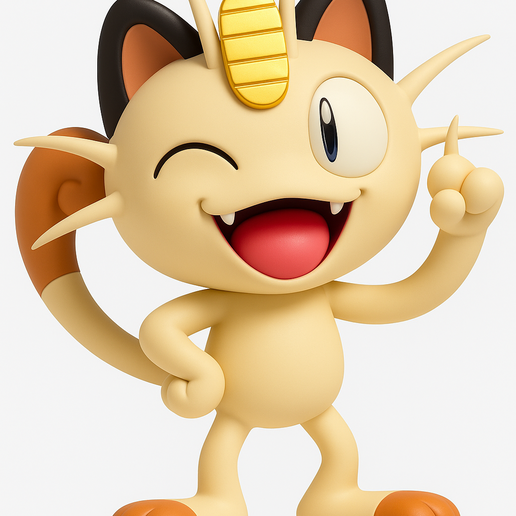 🐉 Pokemon Meowth・Fichier STL pour Impression 3D・Cults