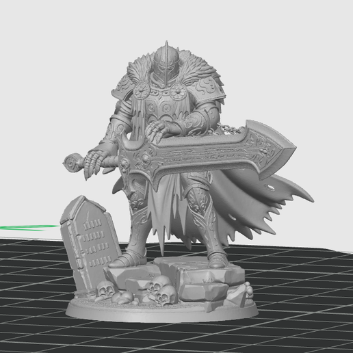 🎲 Gothic Greatsword Knight - Medieval Heavy Warrior Miniature・ STL File ...