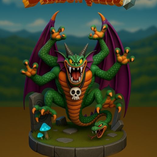🐉 Malroth dragon quest・ STL File for 3D printing・Cults