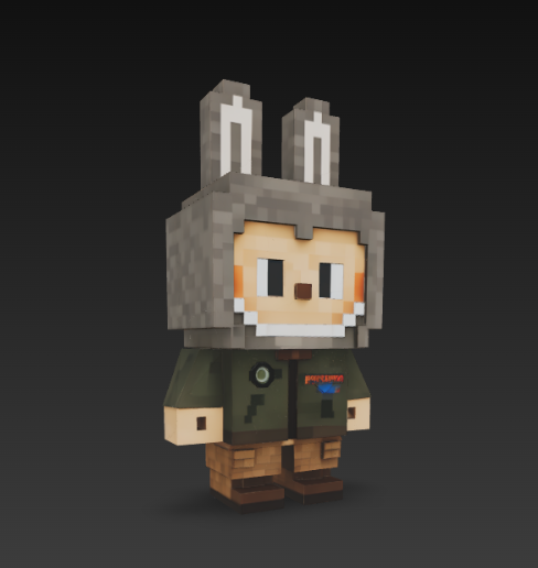 👾 Labubu Minecraft・ STL File for 3D printing・Cults
