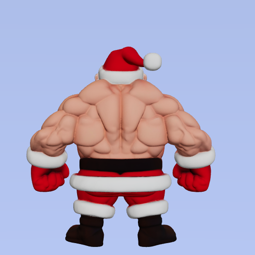 💪 Strong Santa with Muscles Bust – 3D Printable Buff Santa Statue・ STL File for 3D printing・Cults