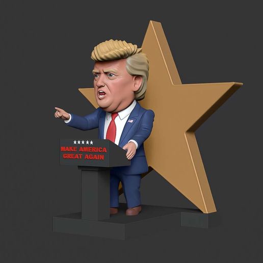 🇺🇸 Donald Trump・ STL File for 3D printing・Cults