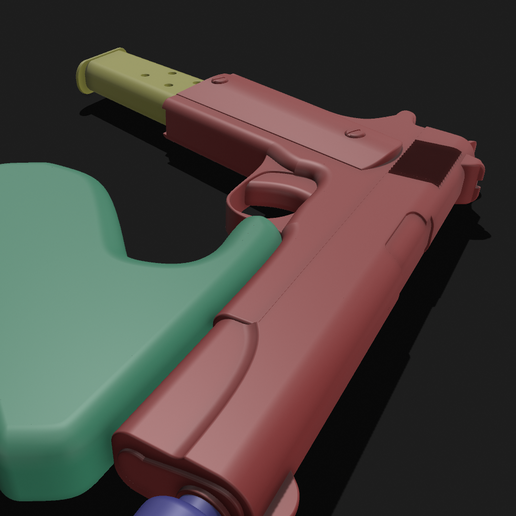 🔫 Lebman Colt 1911 Machine Pistol ( Prop-Gun ) 1/1 Scale・ STL File for ...