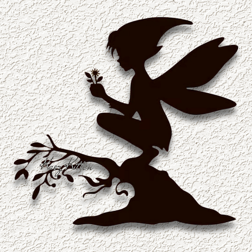 🧚 pixie fairy sprite meadow plant WALL ART HOME DECOR・Fichier STL pour ...