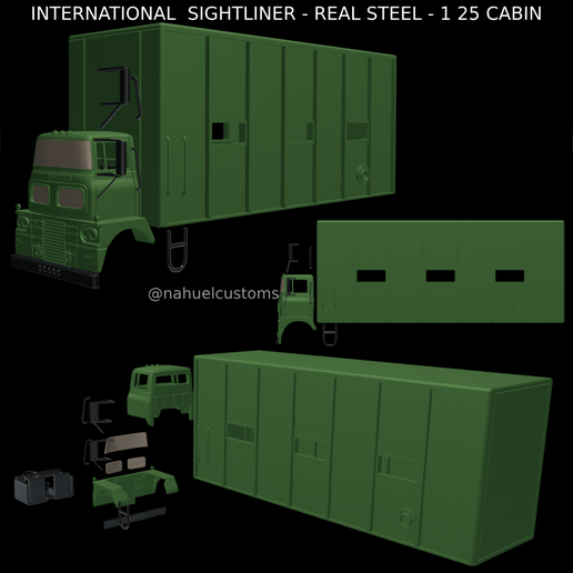 🚚 INTERNATIONAL SIGHTLINER - REAL STEEL - 1 25・ STL File for 3D ...
