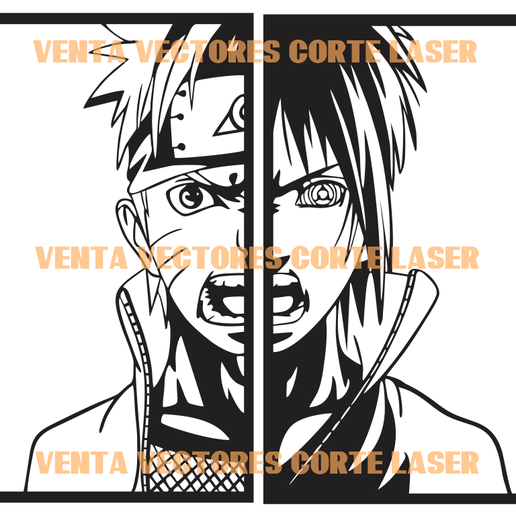 🎨 NARUTO - SASUKE DECORATION WALL ART - ANIME 3D PRINTING AND LASER ...