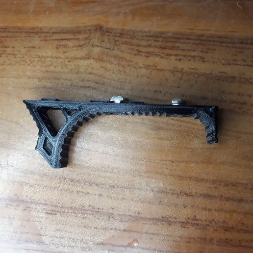 Download Stl File Curved Link Airsoft Foregrip M Lok • 3d Printer