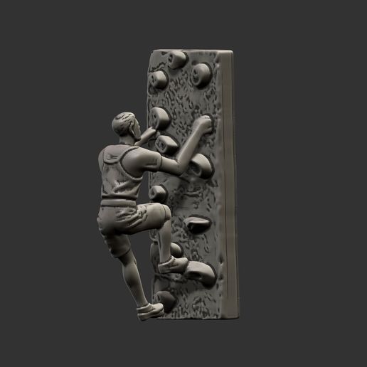 🗿 Wall-mounted climber sculpture・ 3D File for 3D printing・Cults