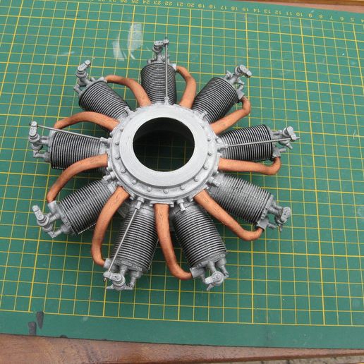 🎨 Le Rhone Rotary Engine・Free STL File for ・Cults