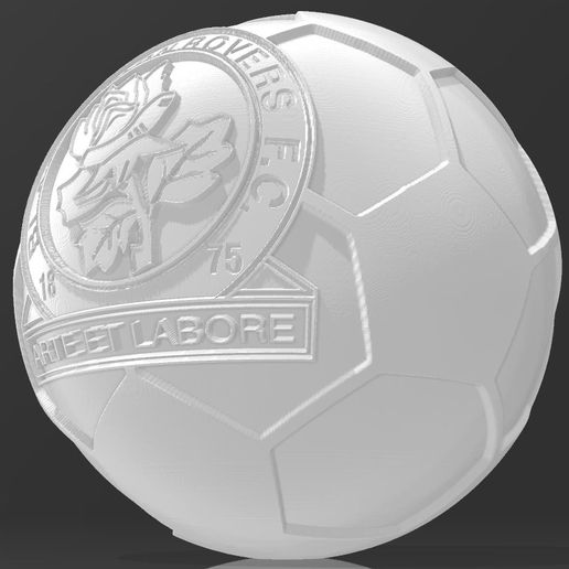 STL file BLACKBURN ROVERS Shield Soccer Ball Lamp 🛡️ ・3D print design ...