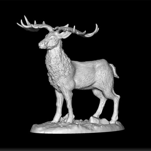 STL file Elk - 3D Print Elk Sculpture - Majestic Elk Figurine - Elk ...