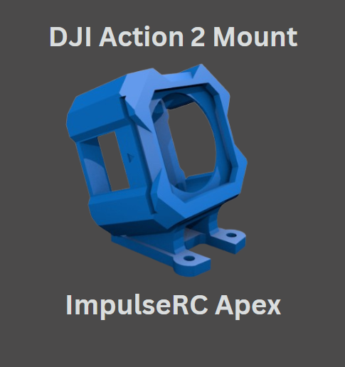 STL file DJI Action 2 ImpulseRC Apex FPV Mount ⚽ ・Model to download and ...