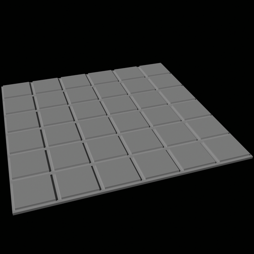 🎲 6x6 Grid Floor・Free STL File for 3D printing・Cults