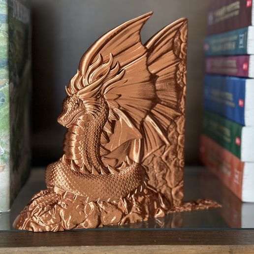 🐉 Dragon Bookend- Support free model・ STL File for 3D printing・Cults