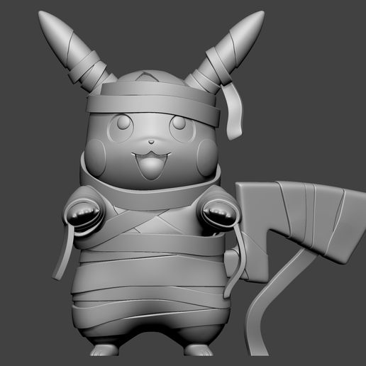 🐉 Pokemon - Pikachu Mummy Halloween・ STL File for 3D printing・Cults