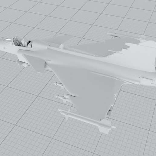 STL file SAAB J39 JAS39 fighter aircraft ️ (OBJ)・3D printer design to ...
