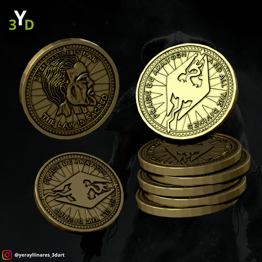 🪙 Septim Coin from Skyrim・ STL File for 3D printing・Cults