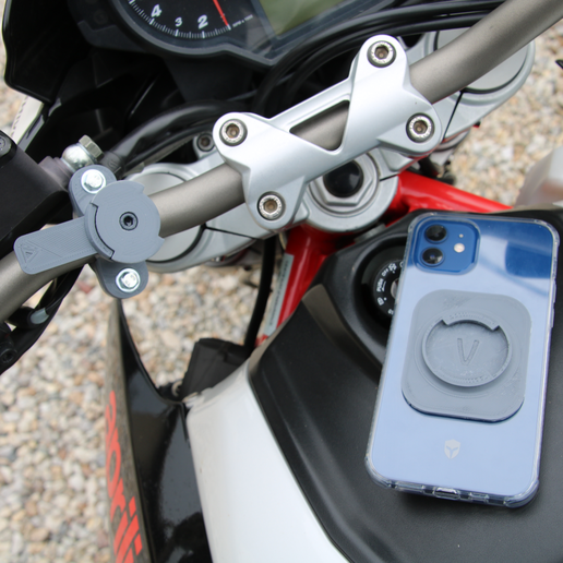 🏍️ DuoLock_Roadster motorcycle phone holder・ STL File for ・Cults