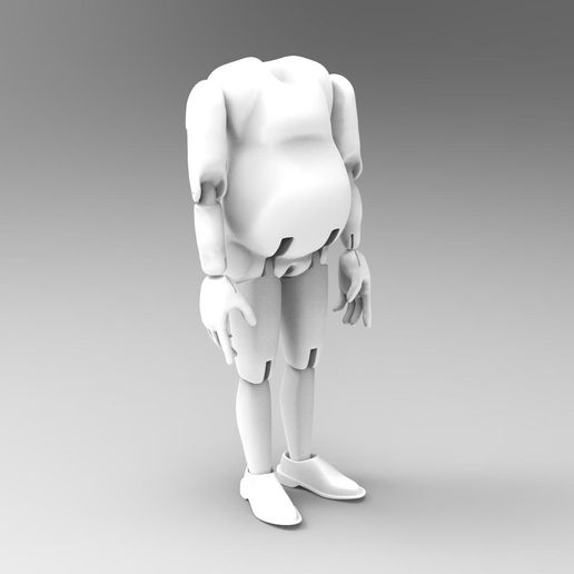 🎨 3D Model of fat man's body for 3D print・文件用于 3D 三维打印・Cults