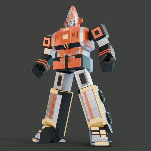 🎨 Super Sentai Goggle V Robo Statue Fan Art Valiant Pose・ STL File for ...