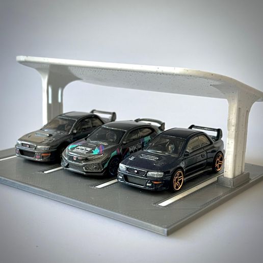 🥵 Hot Wheels Parking Slot Diorama Display 1/64 (Easy Print)・ STL File ...