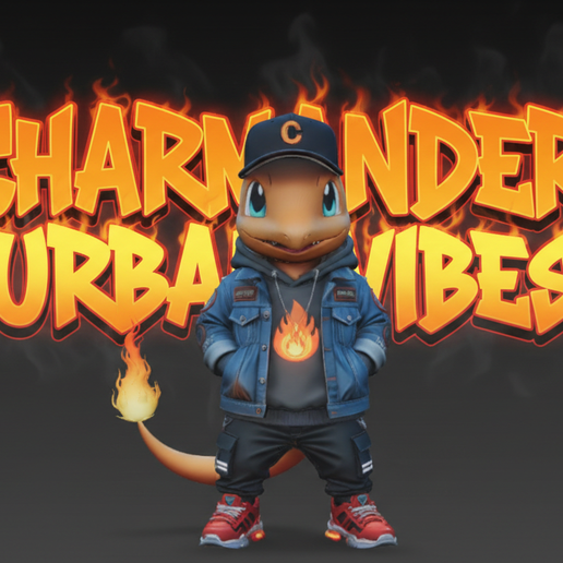 🐉 Charmander Urban Vibes・ STL File for 3D printing・Cults