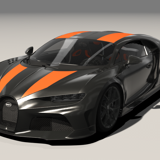 🚗 Bugatti Chiron Super Sport 300+・ STL File for ・Cults
