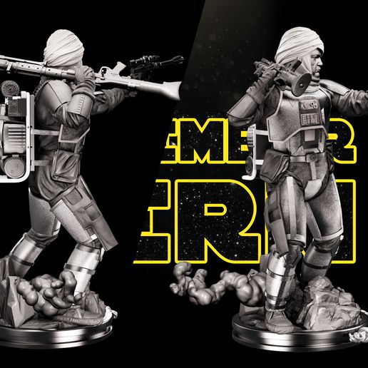 🗿 Dengar Sculpture - Star Wars 3D Models - Tested and Ready for 3D ...