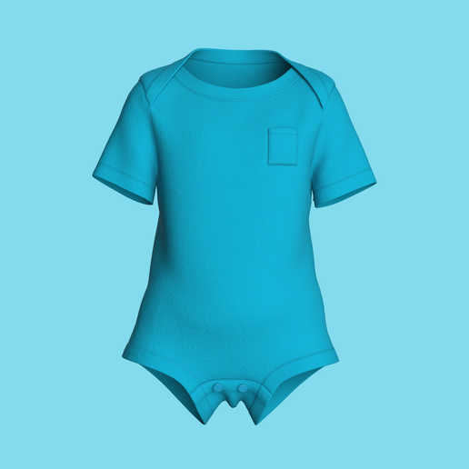 👶 Baby Rompers | Marvelous / Clo3d / obj / fbx・ 3D File for 3D printing ...