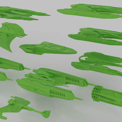 ⭐ 1/7000 Klingon Fleet Pack・ STL File for 3D printing・Cults