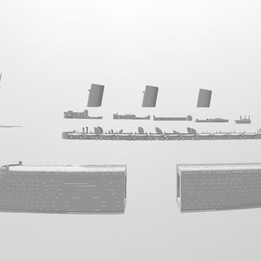 👸 RMS QUEEN MARY ocean liner 1/450 model kit・ STL File for 3D printing ...