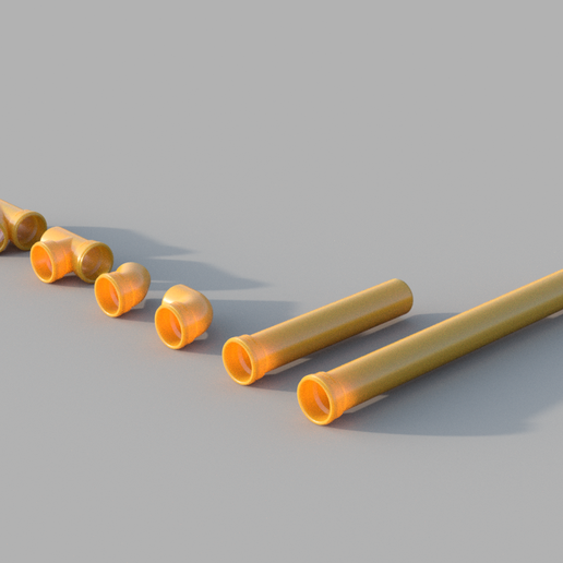 🚰 1/14 - DN 200 - Pipes road/waste water・Free OBJ File for 3D printing ...