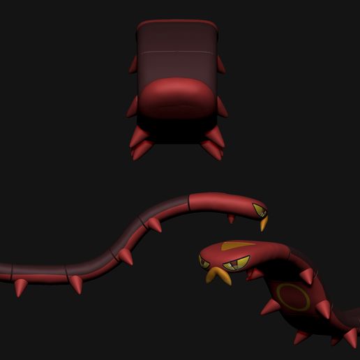 🐉 Pokemon - Sizzlipede・ STL File for ・Cults