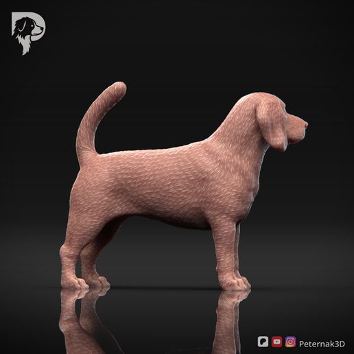 🐕 Beagle Dog 3D Print Model Pose 02・Free STL File for 3D printing・Cults