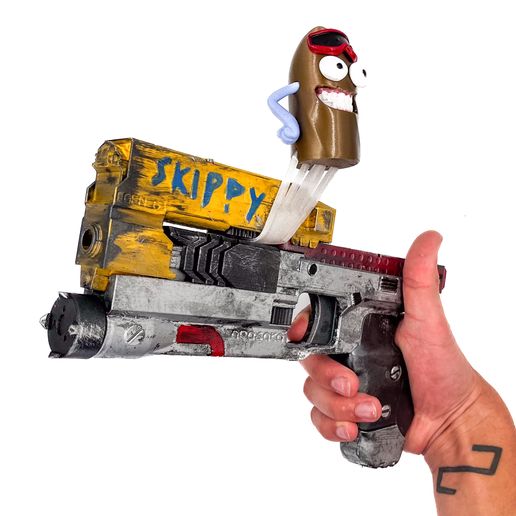 🔫 Cyberpunk 2077 Skippy Gun Replica Prop Pistol Weapon・ 3D File for 3D ...
