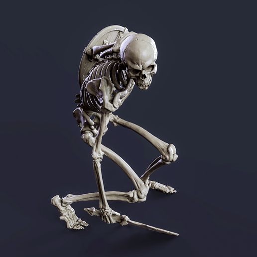 💀 Evil Skeleton Warrior・ STL File for ・Cults