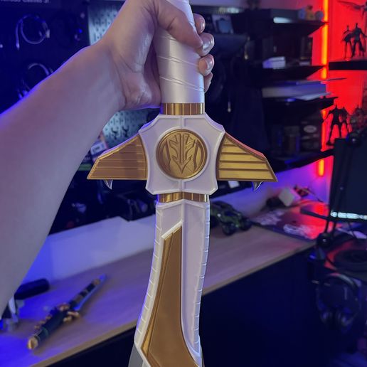 3D printable White Ranger Tiger Sword / SABA - Mighty Morphin Power ...