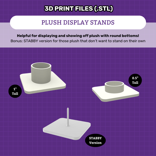 🎨 Plushie Display Stand・Free STL File for 3D printing・Cults