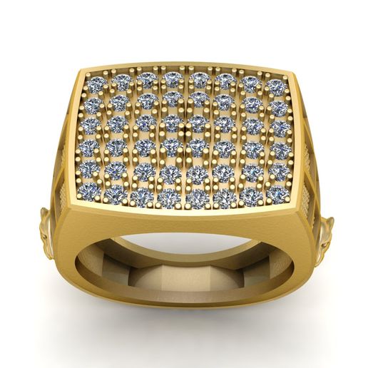 STL file Hip Hop Men Fashion Diamond ring 3d printable Model 💎 (OBJ ...