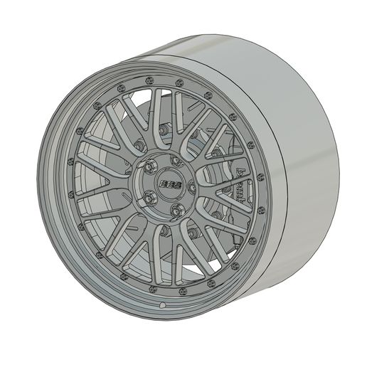 🛞 BBS LM style - Scale Model Wheel set - 18" - Rims and Tyre・ STL File ...