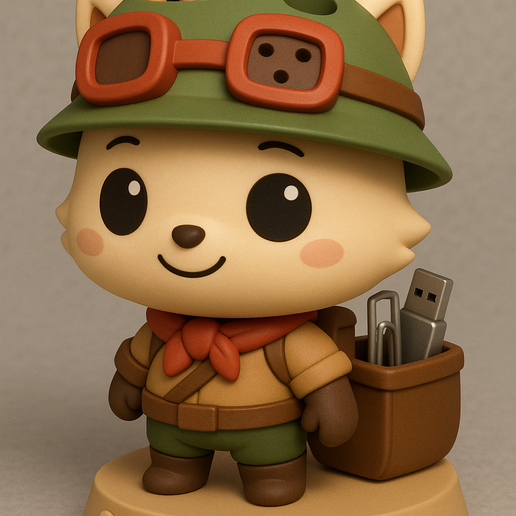 🗿 Chibi Forest Scout - Teemo Inspired・ STL File for 3D printing・Cults
