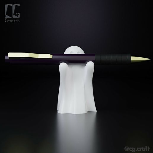 👻 Ghost pen holder・ STL File for 3D printing・Cults