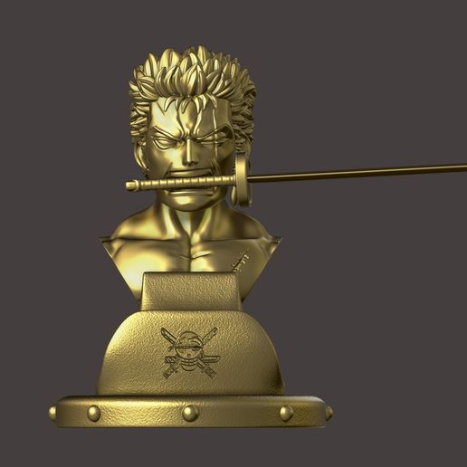 STL file RORONOA ZORO BUST - JOYSTICK HOLDER - ONE PIECE 👤 ・Model to ...