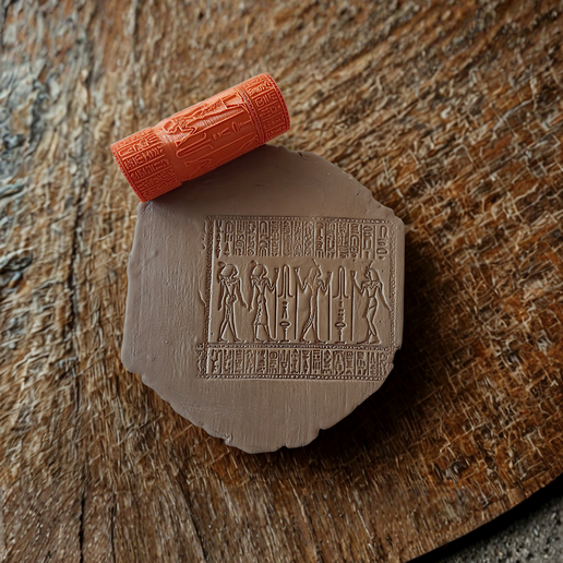 🍪 Egyptian Hieroglyph & Papyrus Texture Roller for Polymer Clay ...